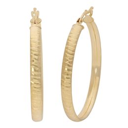 Paar Creolen Firetti "Schmuck Geschenk Gold 375 Ohrschmuck Ohrringe", gelbgoldfarben, Ohrringe, Damen, 28mm, Gelbgold 375, Paar Creolen