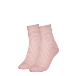 Socken Calvin Klein Jeans "CK WOMEN SHORT SOCK 2P ROLL TOP", Damen, Gr. 35-38, pink, Baumwollmischung, Socken Socken