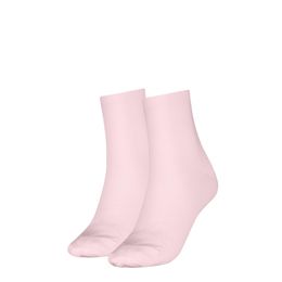 Kurzsocken Tommy Hilfiger "TH WOMEN CASUAL SHORT SOCK 2P", Damen, Gr. 39-42, light pink, Baumwollmischung, normal, Socken Kurzsocken, Mit flacher Zehennaht