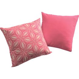 Kissenh&uuml;lle Adam "Retro Floret", pink, B:50cm L:50cm, Baumwolle, Obermaterial: 100% Baumwolle, Kissenbez&uuml;ge, Kissenh&uuml;lle, GOTS zertifiziert