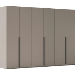 Dreht&uuml;renschrank Rauch "Kleiderschrank Schrank Garderobe W&auml;scheschrank BESTSELLER MONTCLAR", fango, griffe graphit, B:301cm H:223cm T:60cm, Holzwerkstoff, Schr&auml;nke, Dreht&uuml;renschrank, Front in Glas/Hochglanz/Dekor/Grauspiegel in 5 Breiten MADE IN GERMANY