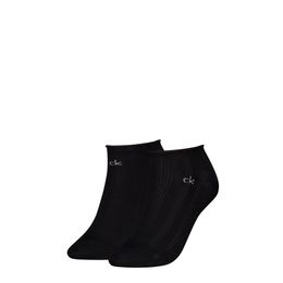 Sneakersocken Calvin Klein "CK WOMEN SNEAKER PELERINE", Damen, schwarz, Baumwollmischung, normal, Socken Sneakersocken, mit kleinem Rollbund, Cotton-Mix, elastisch