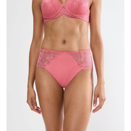 Maxislip Triumph "Wild Peony Florale", Damen, Gr. 42, wild rose, Microtouch, Obermaterial: 38% Polyamid, 36% Modal, 26% Elasthan, k&ouml;rpernah, Unterhosen Maxislip, mit floraler Spitze, hoch tailliert
