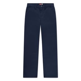 Stoffhose LEVI'S KIDS "LVB XX CHINO RELASTHANEXED STRAIGHT", Jungen, Gr. 12 (152), N-Gr, marineblaus, Web, Obermaterial: 98% Baumwolle, 2% Elasthan, unifarben, normal lang, Hosen Stoffhose, for Boys, mit Stretch