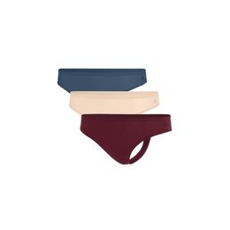Tanga adidas Sportswear "Sport Active Light Flex-Packaged Panties", Damen, Gr. XS, 902, petrol, beige, bordeaux, Single Jersey, Obermaterial: 76% Polyamid, 24% Elasthan, k&ouml;rpernah, Unterhosen Tanga, elastischer Bund, Multipack, Single Jersey-Qualit&auml;t, bequem