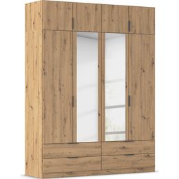 Kleiderschrank Rauch "Dreht&uuml;renschrank Schrank Garderobe Ankleide Schlafzimmer LAGOA", eiche artisan, B:181cm H:235cm T:54cm, Holzwerkstoff, Schr&auml;nke, Kleiderschrank, ger&auml;umige Schubladen, 3 Breiten, optional mit Aufsatz MADE IN GERMANY