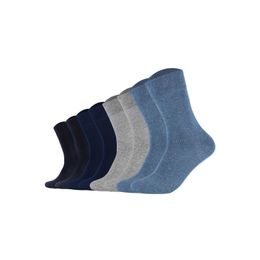 Kurzsocken s.Oliver "Socken 8er Pack", Damen, Gr. 43-46, bunt (blau, grau), Obermaterial: 80% Baumwolle CO. 15% Polyamid PA. 5% Elasthan EL., Socken Kurzsocken