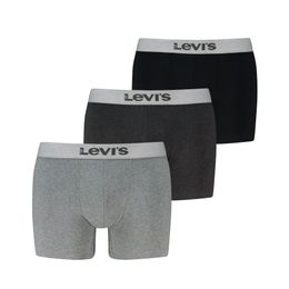 Levi's Boxershorts LEVI'S "LEVIS MEN MEL WB BOXER BRIEF", Herren, Gr. M, mid grau melange, Obermaterial: 95% Baumwolle, 5% Elasthan, k&ouml;rpernah, Unterhosen Boxershorts, ohne Eingriff, tonaler Logobund, elastisch, Cotton-Mix