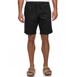 Shorts INDICODE "INMelaton Shorts", Herren, Gr. M, N-Gr, jet schwarz, Web, Obermaterial: 100% Baumwolle, unifarben, regular fit, Hosen Shorts