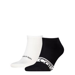 Sneakersocken Calvin Klein "CK MEN SNEAKER 2P LOGO STRIPE", Herren, schwarz, Baumwollmischung, normal, Socken Sneakersocken, mit Logoschriftzug, Cotton-Mix