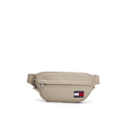 Bauchtasche Tommy Jeans "TJM ESS DAILY RIPSTOP BUMBAG", Damen, Gr. B/H/T: 32cm x 13,5cm x 5,5cm, taupe, Textil, Taschen Bauchtasche, Minibag, Bauchtasche mit Klickverschluss und Logo auf Schulterriemen