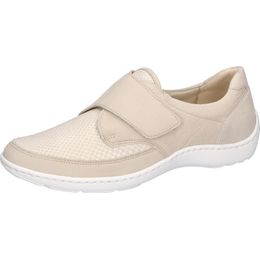 Waldl&auml;ufer Klettschuh WALDL&Auml;UFER "HENNI-Soft", Damen, Gr. 8 (42), hellbeige, Nubukleder, Textil, Schuhe Klettschuh, Komfortschuh, Freizeitschuh mit Textil-Stretch, H-Weite