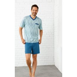 w&auml;schepur Shorty W&Auml;SCHEPUR, Herren, Gr. 48/50, marine, bedruckt, topas, bedruckt, 100% Baumwolle, Homewear-Sets Shorty