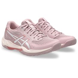 Hallenschuh asics "GEL-ROCKET 12", Damen, Gr. 43,5, morganite, wei&szlig;, Textil, Schuhe Hallenschuh, besonders geeignet f&uuml;r Handball und Volleyball