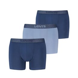 Levi's Boxershorts LEVI'S "LEVIS MEN MEL WB BOXER BRIEF", Herren, Gr. L, blau combo, Obermaterial: 95% Baumwolle, 5% Elasthan, k&ouml;rpernah, Unterhosen Boxershorts, ohne Eingriff, tonaler Logobund, elastisch, Cotton-Mix