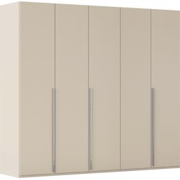 Dreht&uuml;renschrank Rauch "Kleiderschrank Schrank Garderobe W&auml;scheschrank BESTSELLER MONTCLAR", beige (champagner), griffe chrom, B:251cm H:223cm T:60cm, Holzwerkstoff, Schr&auml;nke, Dreht&uuml;renschrank, Front in Glas/Hochglanz/Dekor/Grauspiegel in 5 Breiten MADE IN GERMANY