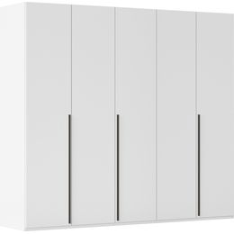 Dreht&uuml;renschrank Rauch "Kleiderschrank Schrank Garderobe W&auml;scheschrank BESTSELLER MONTCLAR", alpinwei&szlig;, griffe graphit, B:251cm H:223cm T:60cm, Holzwerkstoff, Schr&auml;nke, Dreht&uuml;renschrank, Front in Glas/Hochglanz/Dekor/Grauspiegel in 5 Breiten MADE IN GERMANY