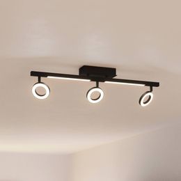 Eglo LED-Deckenspot Cardillio 2 schwarz mit drei Ringen
