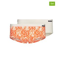 Skiny 2er-Set: Pantys in Orange/ Wei&szlig; - 70% | Gr&ouml;&szlig;e 164 | Kinder-waesche