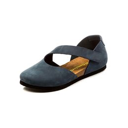 Comfortfusse Leder-Ballerinas in Dunkelblau - 62% | Gr&ouml;&szlig;e 36 | Damen-ballerinas