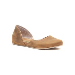 Comfortfusse Leder-Ballerinas in Hellbraun - 56% | Gr&ouml;&szlig;e 38 | Damen-ballerinas