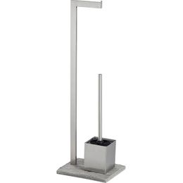 Wenko WC-Garnitur "Granit" in Silber/ Grau - (H)73,5 cm - 23% | Badezimmer-accessoires