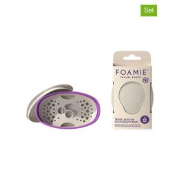 Foamie 4er-Set: Reise-Seifenschale "Travel Buddy" in Beige/ Lila - 19% | Badezimmer-accessoires
