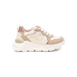 XTI Kids Sneakers in Beige/ Creme/ Rosa - 55% | Gr&ouml;&szlig;e 34 | Kindersneakers