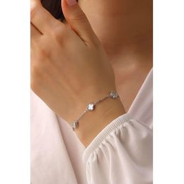 Miu Silver Silber-Armkette mit Perlmutt - 56% | Schmuck