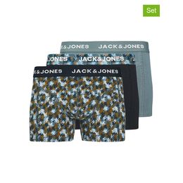 Jack & Jones JACK & JONES Junior 3er-Set: Boxershorts "Than" in T&uuml;rkis/ Schwarz/ Gr&uuml;n - 43% | Gr&ouml;&szlig;e 140 | Kinder-waesche