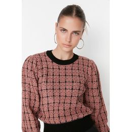Trendyol Pullover in Hellbraun/ Schwarz - 56% | Gr&ouml;&szlig;e L | Damen-pullover-cardigans