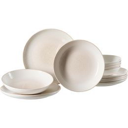 Ritzenhoff Breker Tafelservice Cara, Creme, Wei&szlig;, Keramik, 12-teilig, 29x19x29 cm, Essen & Trinken, Geschirr, Geschirr-Sets, Tafelservice