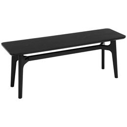 Livetastic Sitzbank, Schwarz, Holz, Eiche, furniert, massiv, 1-Sitzer, 120x45 cm, Esszimmer, B&auml;nke, Sitzb&auml;nke