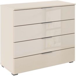 OTTO home &raquo;Sideboard Schubladenkommode Schubladenkommode AGORDO mit Glasfront&laquo; in zwei Griff-Farben, Breite 80 cm, vier gro&szlig;e und ger&auml;umige Schubladen