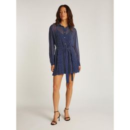 Tommy Jeans Damen &raquo;TJW STAR MINI SHIRT DRESS EXT&laquo; im transparenten Look blau S (36), N-Gr