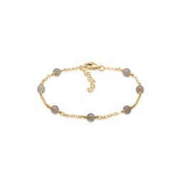 Elli Damen Armband &raquo;Labradorit Edelstein Kugeln Sommer 925er Silber&laquo; gold
