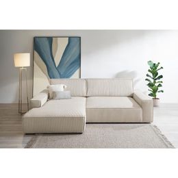 Home Affaire &raquo;NEU: SHERWOOD XXL 284, Big-Sofa L-Form, tiefe Sitzfl&auml;che 95 cm, Cord&laquo; Recamiere rechts/links, als Schlafsofa stellbar, Cord u. 
