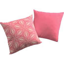 Adam Kissenh&uuml;lle &raquo;Retro Floret&laquo; GOTS zertifiziert pink Baumwolle, Obermaterial: 100% Baumwolle