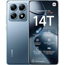Xiaomi Smartphone &raquo; 14T Pro 512GB&laquo; Titan Blue blau 50MP + 50 MP + 12 MP Kamera mit Leicafokus und 20-fach Zoom