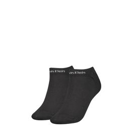 Calvin Klein Jeans Damen Sneakersocken &raquo;CK WOMEN SNEAKER 2P GRIPPER&laquo; 2 Paar, Coolmax-Garn, feuchtigkeitsregulierend, Anti-Slip-Ferse schwarz 