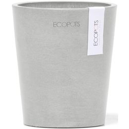 Ecopots Blumentopf &raquo;Morinda Orchidee 11 Wei&szlig;grau&laquo; f&uuml;r den Innenbereich wei&szlig; Kunststoff