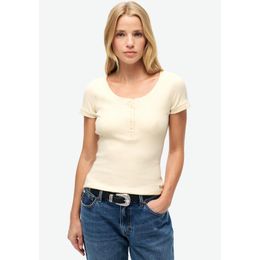 Superdry Damen &raquo;ESSENTIAL BUTTON DOWN SS TOP&laquo; beige L