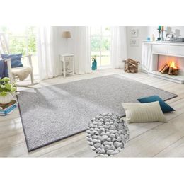 Hanse Home Teppich &raquo;Wolly 2&laquo; rechteckig 12 mm H&ouml;he Flachgewebe, L&auml;ufer, Skandi, Woll-Optik, Esszimmer, Wohnzimmer, Flur grau Kunstfaser