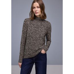 Street One Damen Street One Langarmshirt mit Leo-Animal-Print 36