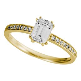 Firetti Damen Goldring &raquo;Schmuck Geschenk Gold 333 Vorsteckring Verlobung Baguette Lab Grown&laquo; mit Brillanten