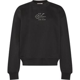 Calvin Klein Jeans Damen Sweatshirt &raquo;FOIL CREW SWEATSHIRT&laquo;, Regular fit mit Rundhalsausschnitt XXL (46)