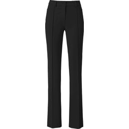 Heine Damen Stretch-Hose mit Biesen schwarz Gr&ouml;&szlig;e 46