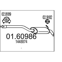 MTS MARKENTECHNIKSERVICEGMBH & CO. KG MTS Endschalld&auml;mpfer 01.60986 f&uuml;r FORD 1448874
