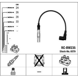 NGK Z&uuml;ndleitungssatz 0579 schwarz f&uuml;r MINI BMW 12121709206 12121715356 1709206