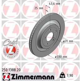 Zimmermann Bremsscheibe COAT Z 250.1388.20 hinten rechts links au&szlig;enbel&uuml;ftet 330mm f&uuml;r FORD JR3C-2A315-AA 1912365 FR3C-2A315-AC